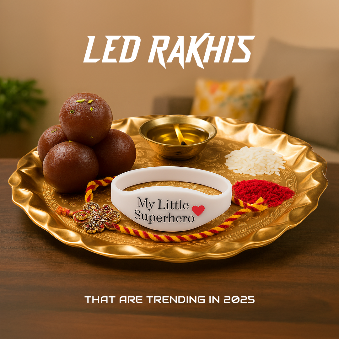 LED Rakhi Bands 2025 | Tech Rakhi with Preset Messages for Kids ...