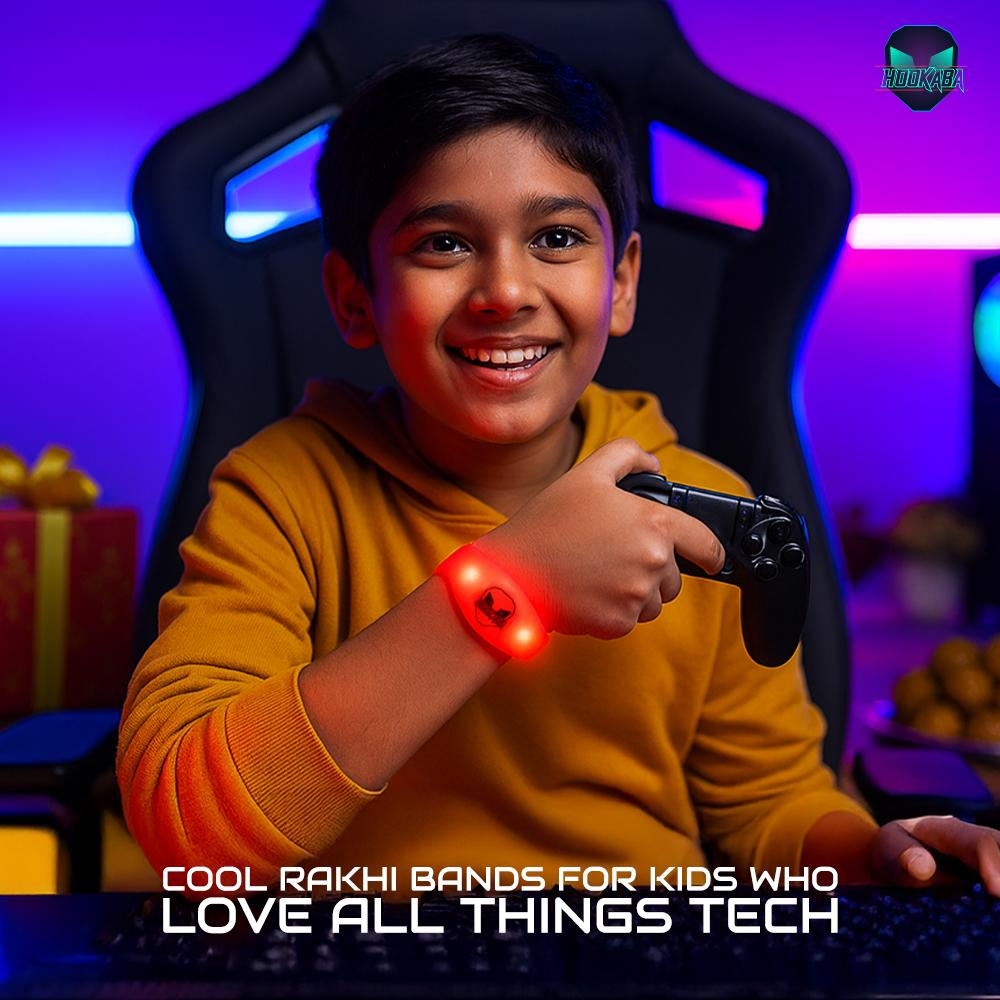 Cool Rakhi Bands for Kids | Smart LED & Custom Rakhi Gifts 2025 – Hookaba