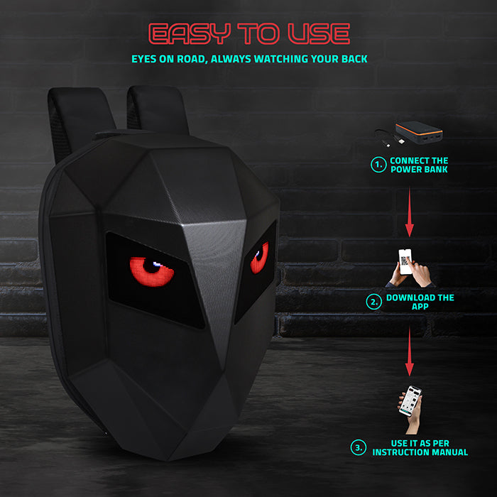 Eye Rover Premium Bikers LED Backpack - 31L | Hookaba