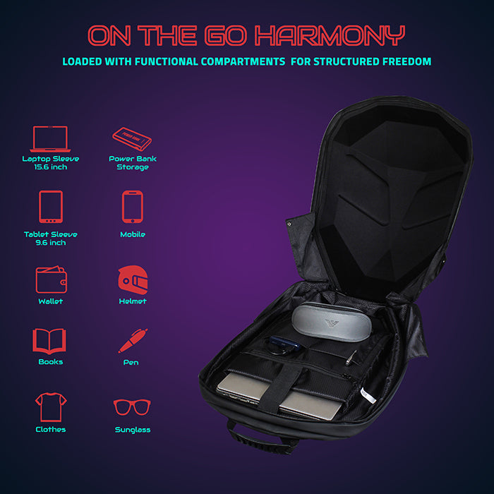 Eye Rover Premium Bikers LED Backpack - 31L | Hookaba